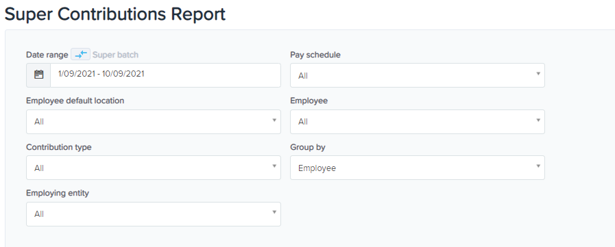 Super Contributions Report – Employment Innovations